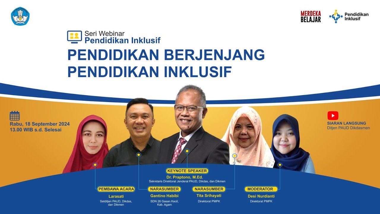 Seri Webinar Pendidikan Inklusif: Pendidikan Berjenjang Pendidikan ...