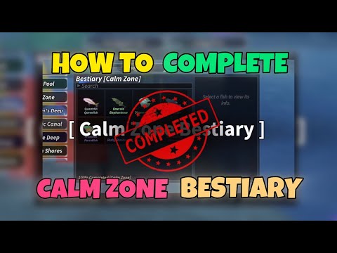 How to Complete CALM ZONE Bestiary 100% in Roblox Fisch! (MARIANAS VEIL ...