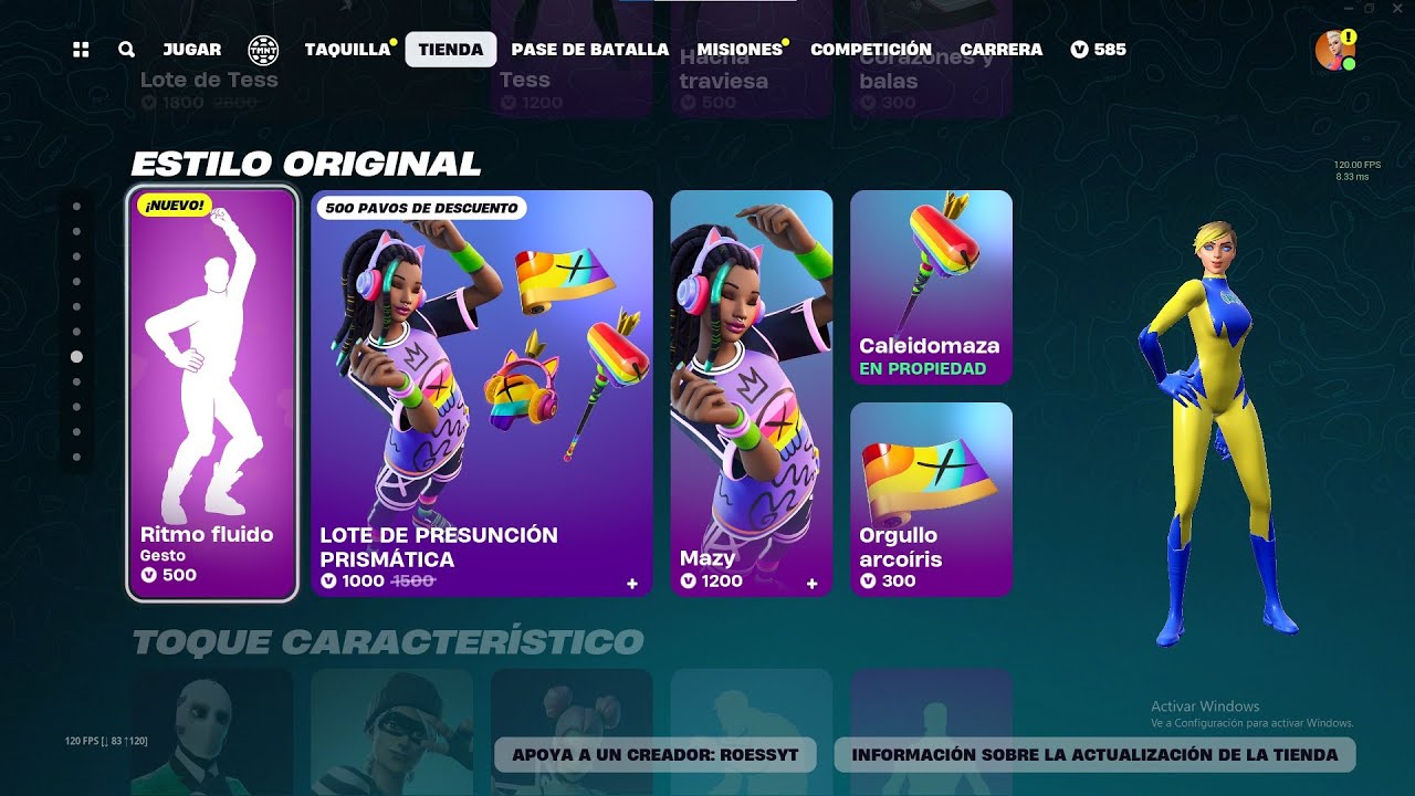 NUEVO BAILE *RITMO FLUIDO* (Kylie Minogue) NUEVA TIENDA FORTNITE HOY 12 ...