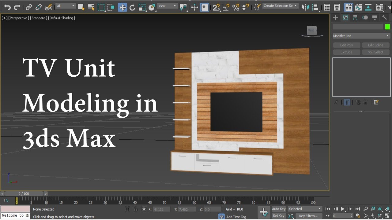 tv unit in 3ds max | tv unit modeling in 3ds max | create tv unit ...