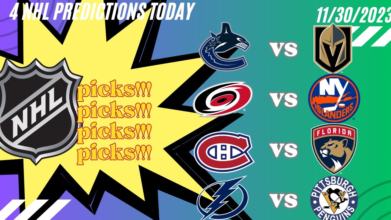 4 nhl picks today 11/30/23 prizepicks today and nhl predictions today ...