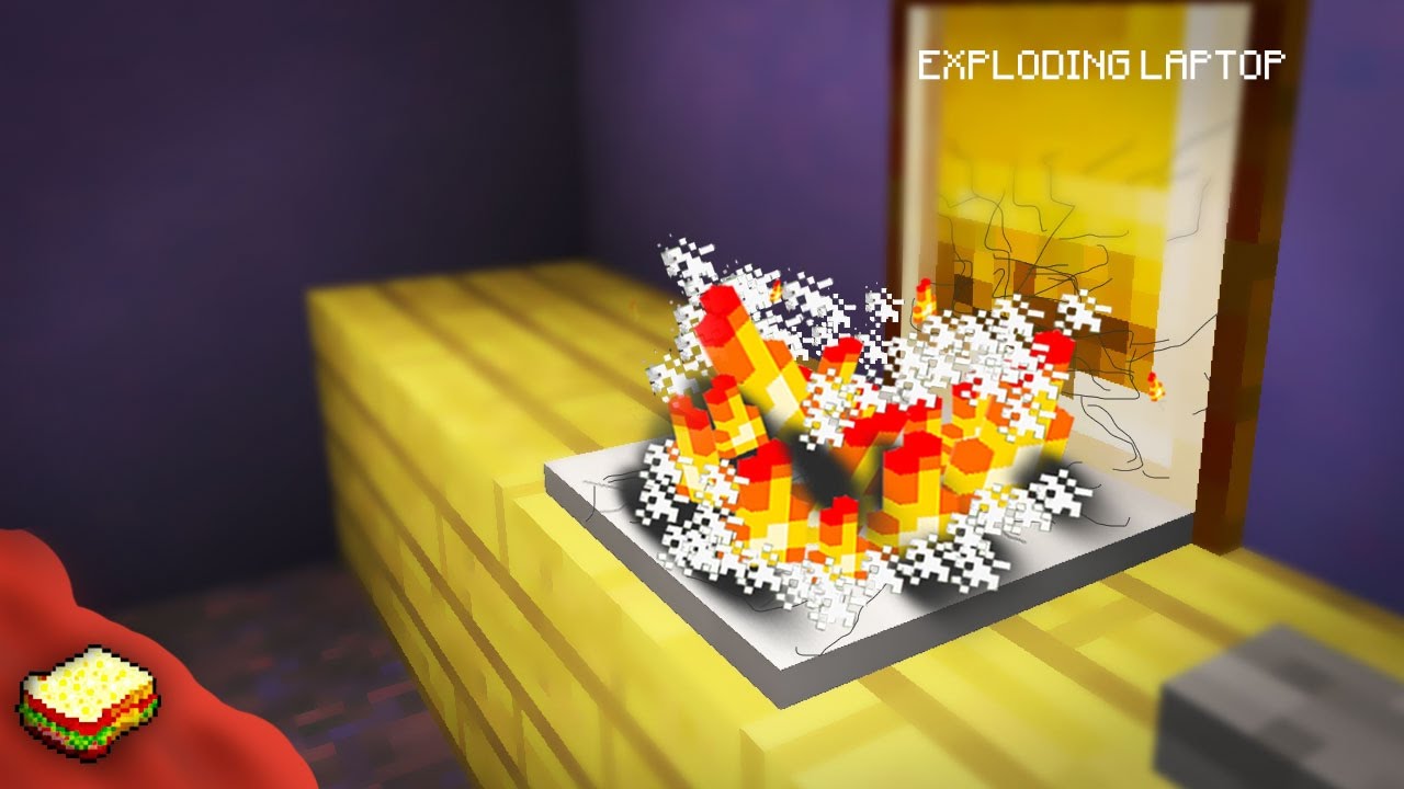Minecraft | How to make an Exploding Laptop - YouTube