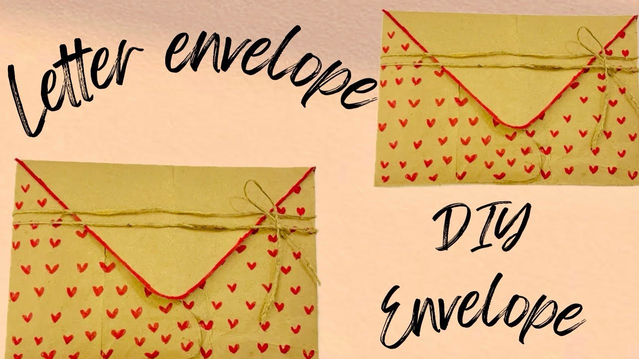 Easy envelope make with paper cover|Easy DIY Vintage Envelope Making ...