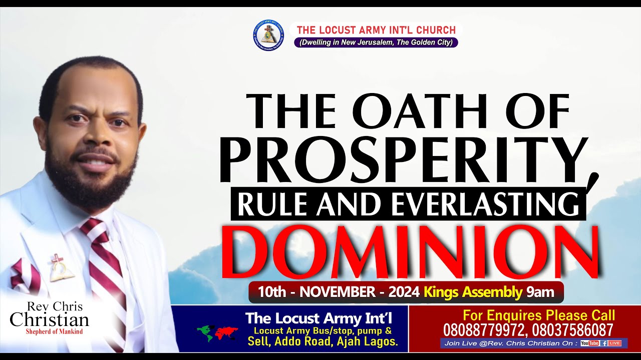 Rev. Chris Christian - THE OATH OF PROSPERITY, RULE AND EVERLASTING ...