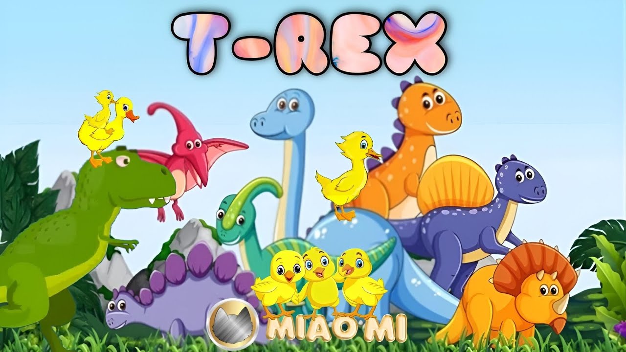 dino songs | lagu anak anak | badannya besar tangannya kecil | t rex ...