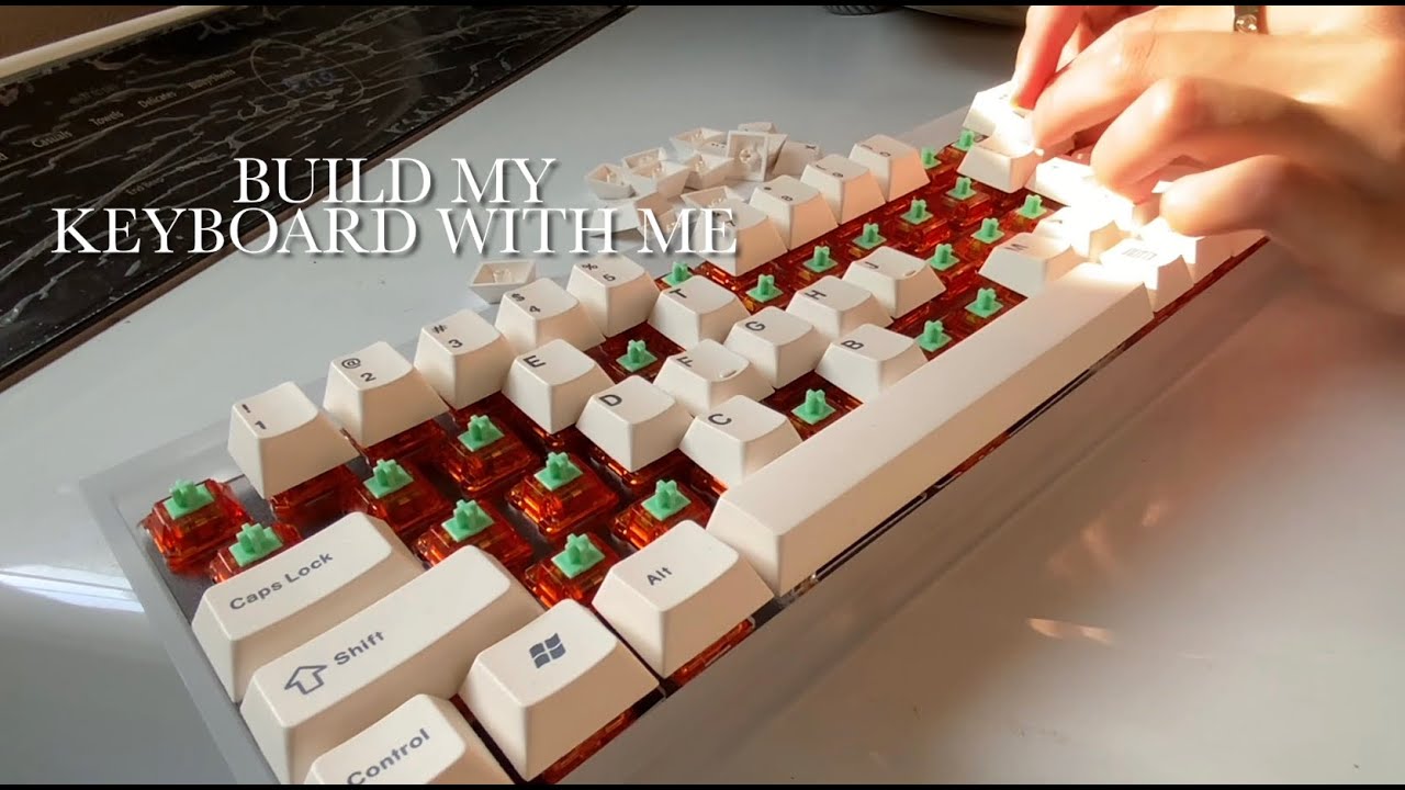 building my first custom keyboard..(tofu acrylic 60 + tkc tangerines ...