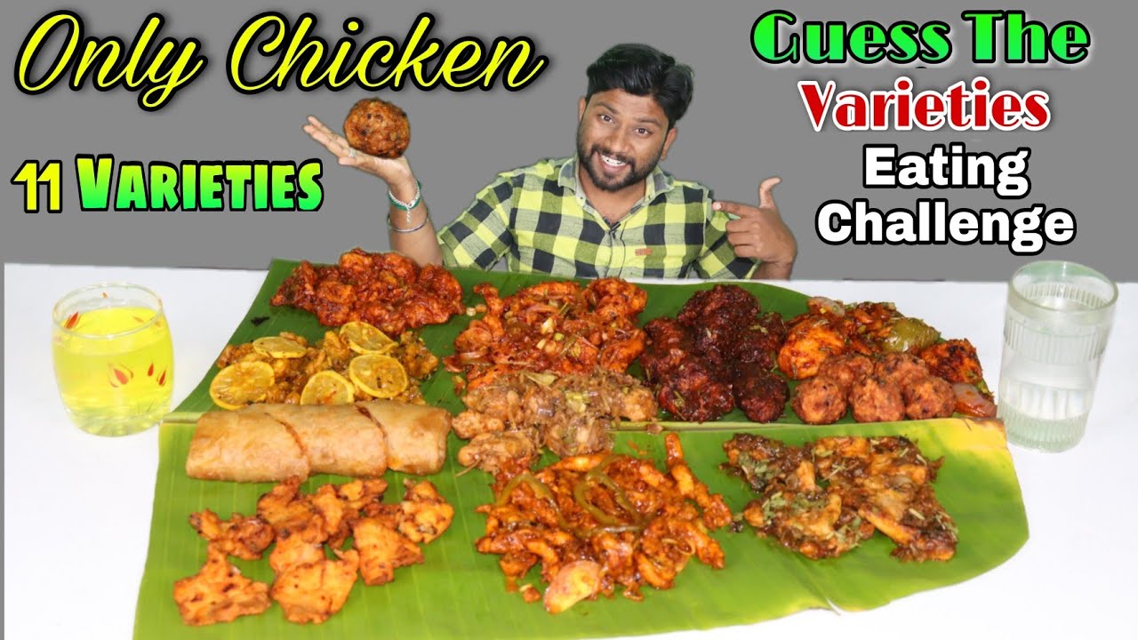 11 Varieties of Hot & Spicy Chicken EATING CHALLENGE |Only Chicken ...