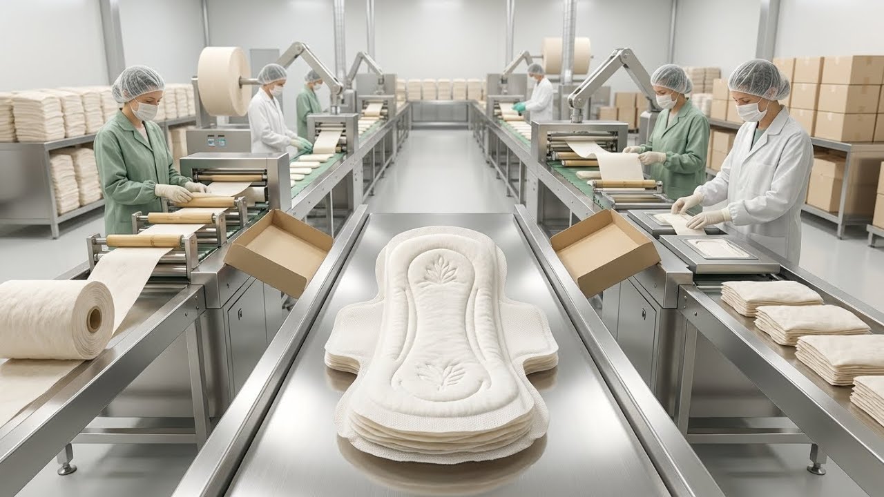 Inside the Organic Sanitary Pad Factory – How Chemical-Free Hygiene ...