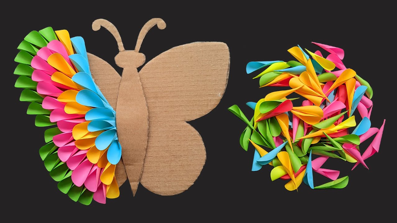 Unique Wall Hanging Craft | Best Out of Waste Cardboard | Butterfly ...