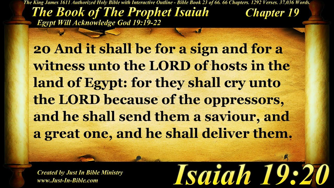 Isaiah Chapter 19 - Bible Book 23 - Holy Bible Audio Text - King James ...