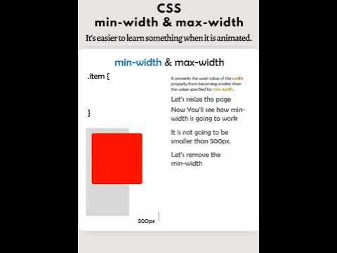 Max &Min Width Css - YouTube