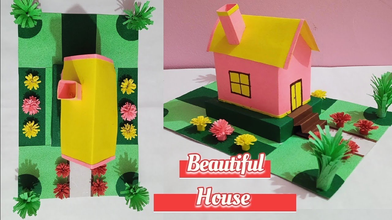 Beautiful house making idea by paper || #diy #craft #craft . - YouTube