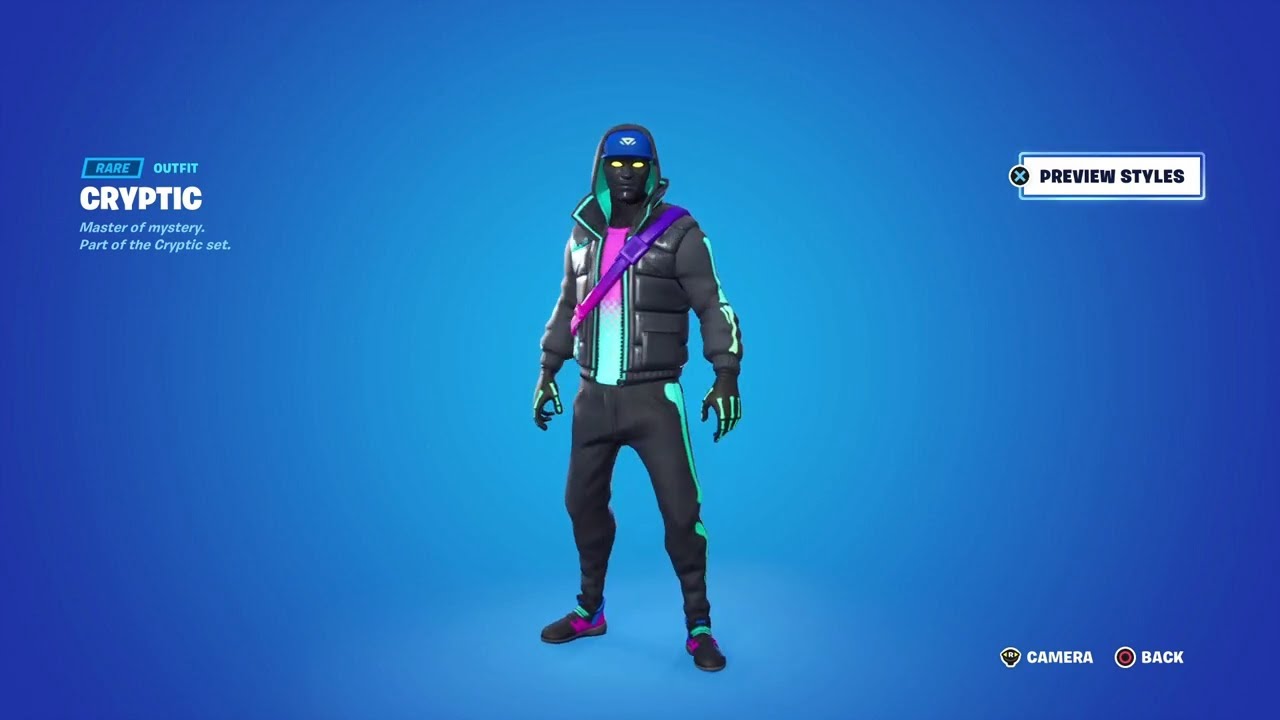 Fortnite Cryptic Skin Preview !!! 😱 - YouTube