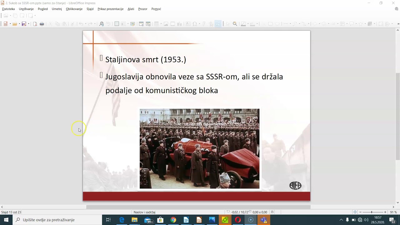 Sukob s SSSR-om i Socijalistička Federativna Republika Jugoslavija ...