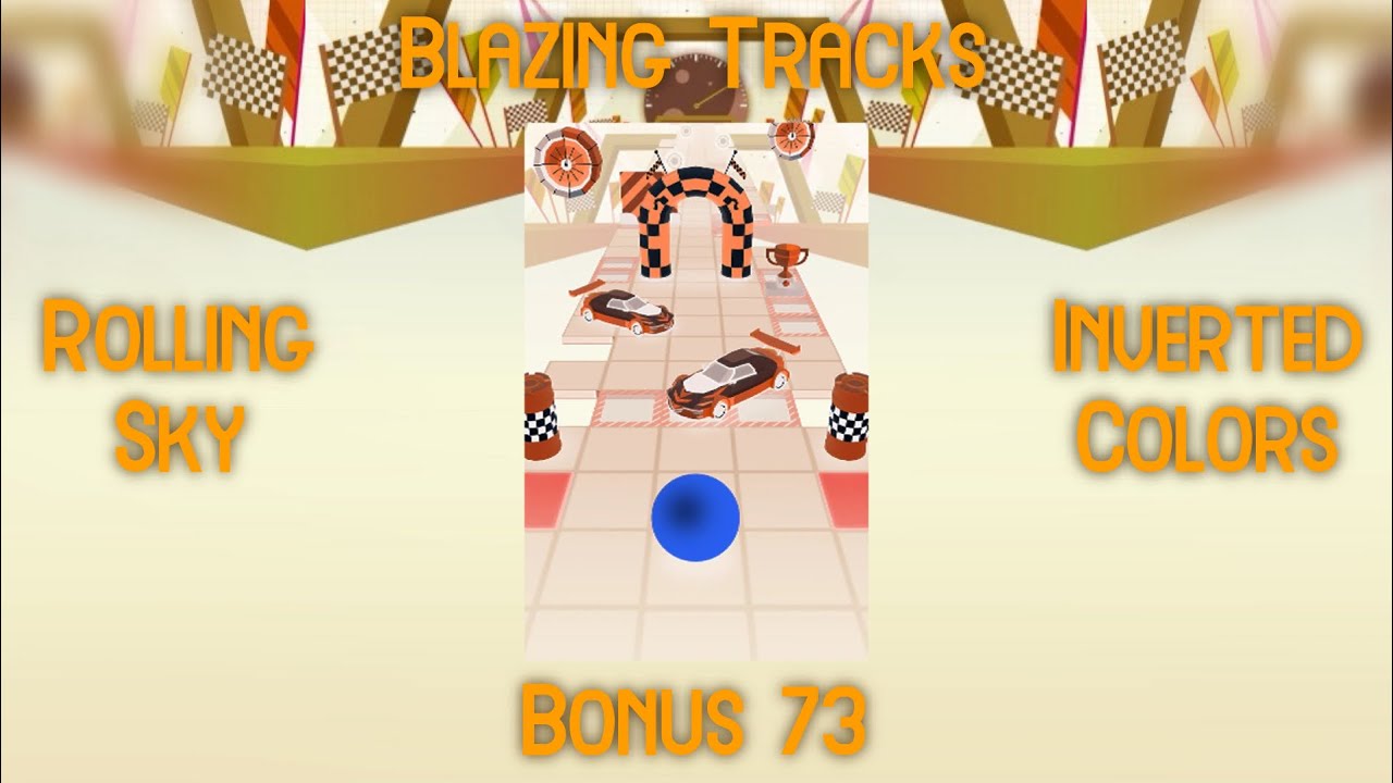 Rolling Sky Bonus 73 Blazing Tracks Inverted Colors - YouTube