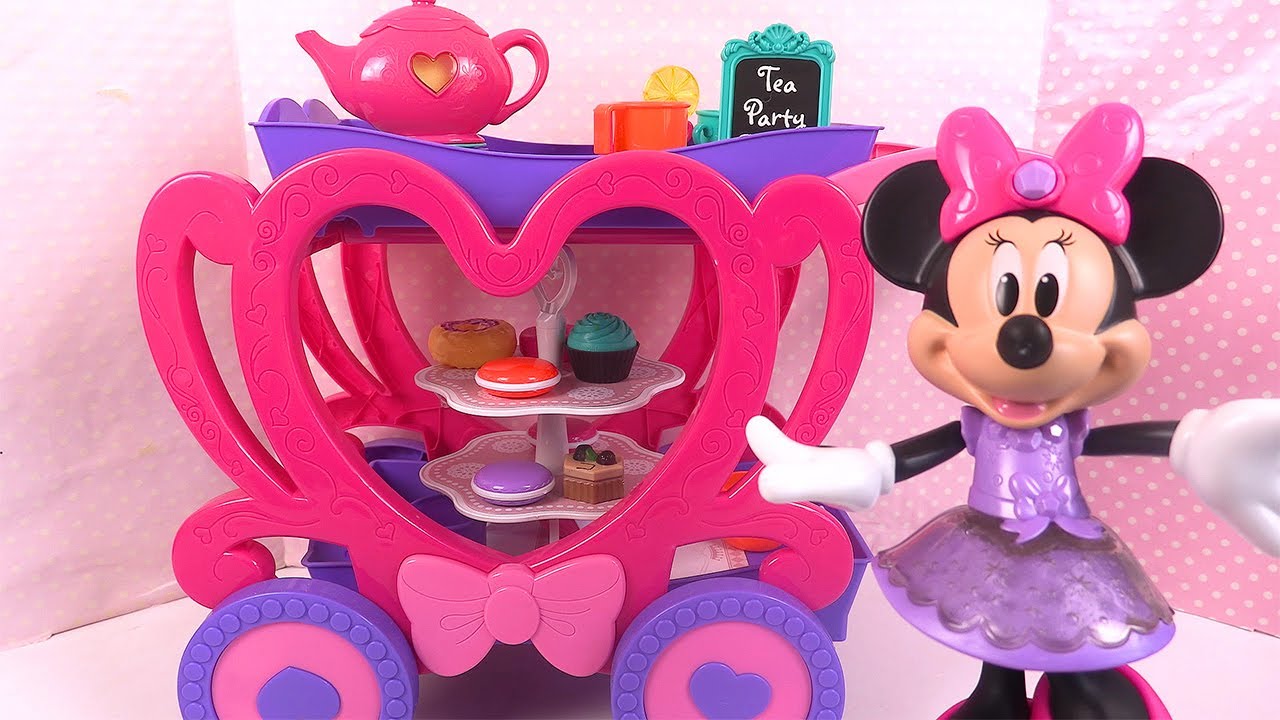 Heure du Thé et Gâteaux Service Chariot avec Minnie Mouse - YouTube