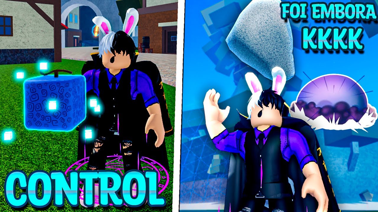 COMI e LIBEREI O PODER DA FRUTA CONTROL no BLOX FRUITS!! - YouTube