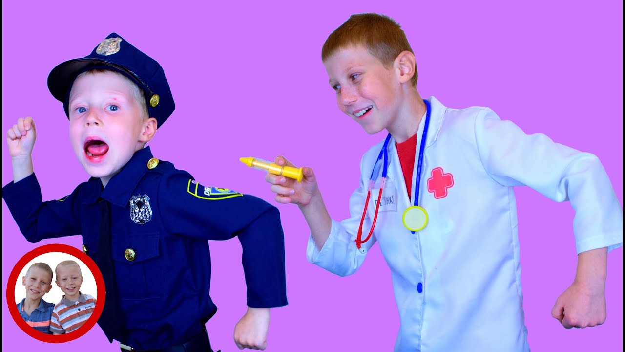 Doctor set toys | Difficult patient Mike! | Mike and Jake pretend play ...