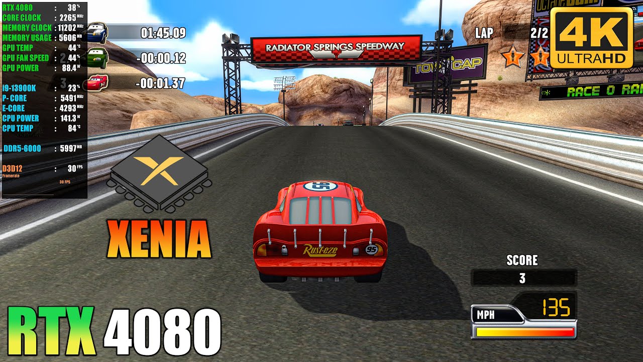 Cars Race O Rama PC Gameplay | Xenia Canary 2024 | RTX 4080 16GB | i9 ...