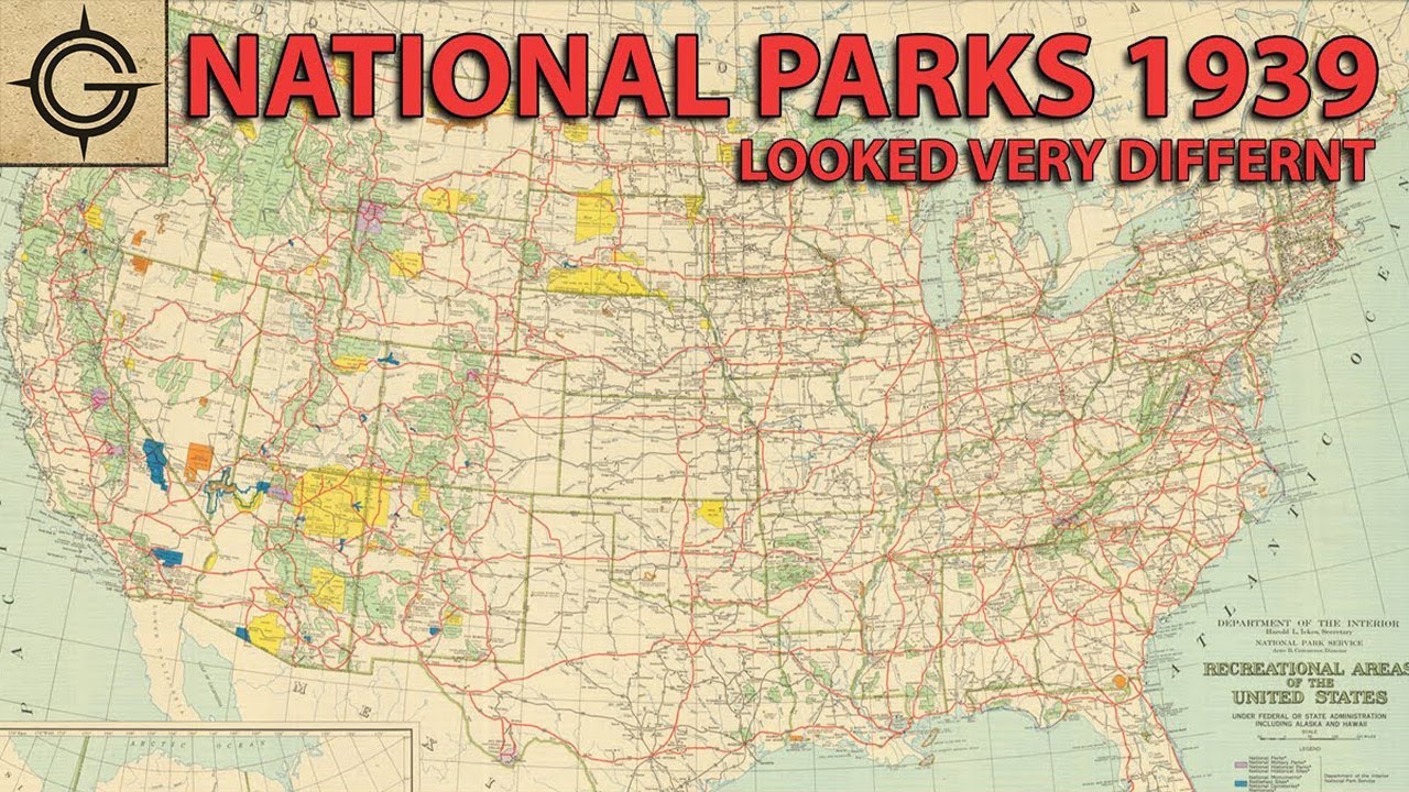 Check out this cool National Park Map from 1939 - YouTube