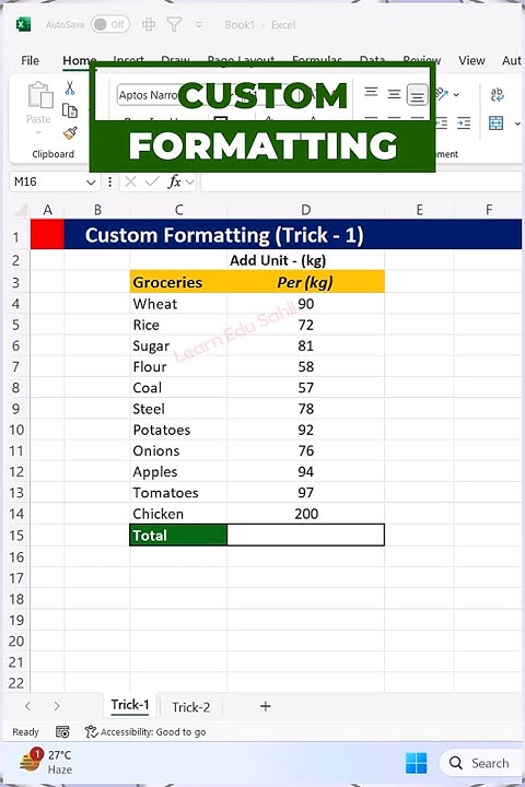Custom Formatting Hack 🚀💯🎯 #ExcelHacks #CustomFormatting #ExcelTips - YouTube