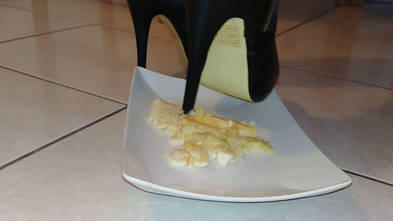 Food crush under boots - YouTube