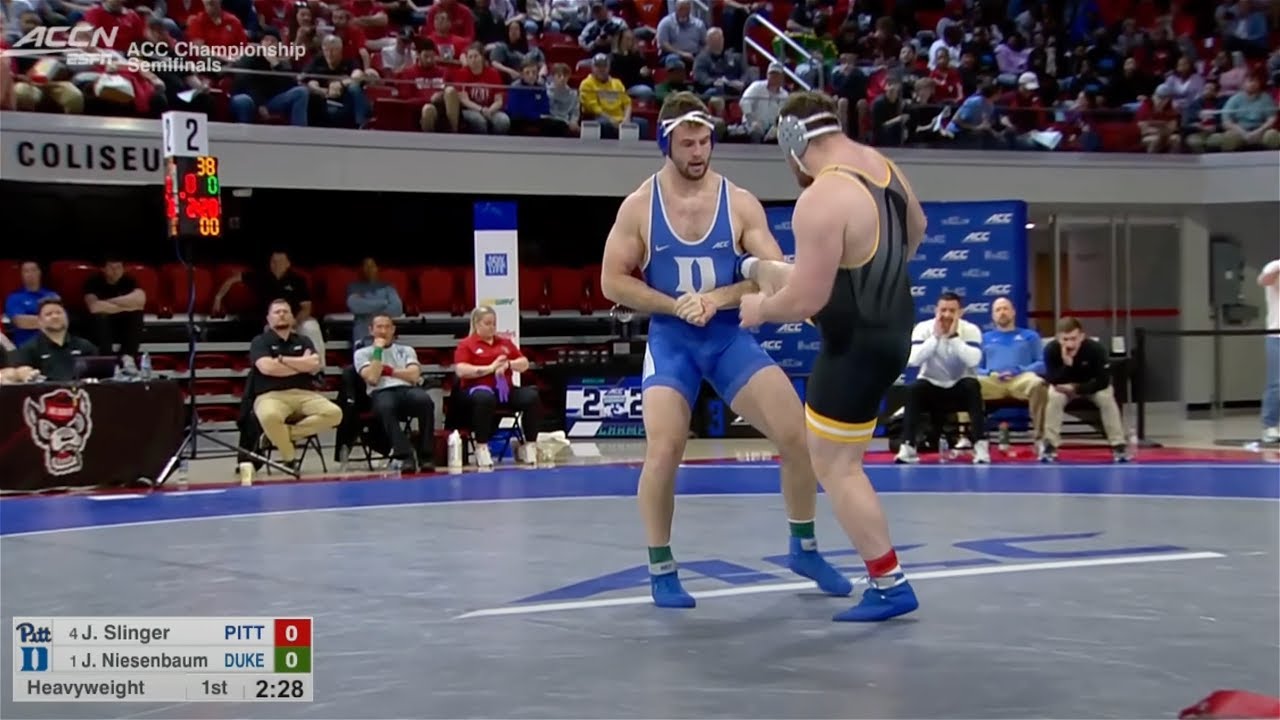 HWT Jonah Nisenbaum (Duke) vs Jake Slinger (Pitt) - YouTube