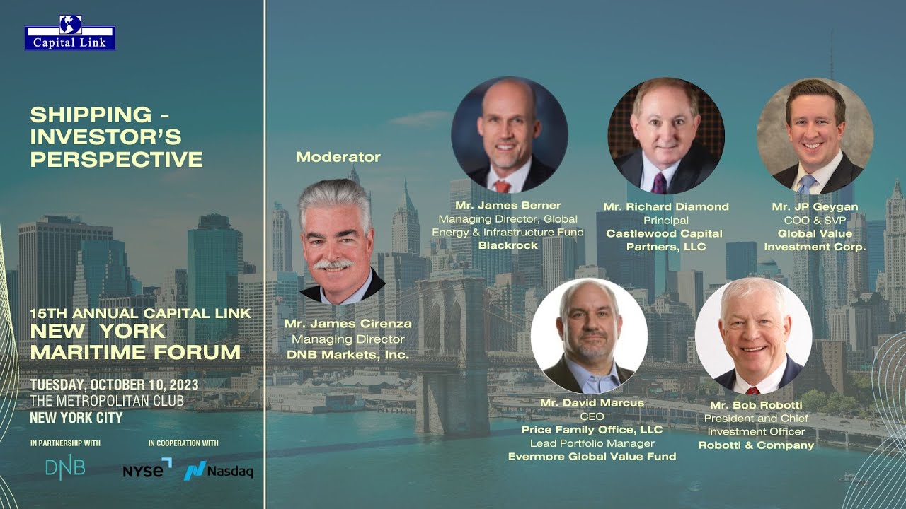 2023 15th Annual New York Maritime Forum- SHIPPING INVESTOR’S ...