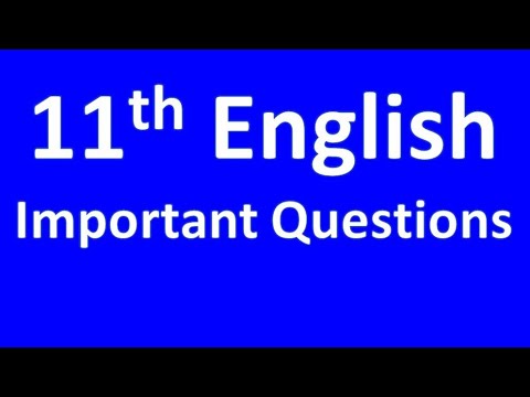 11th English Public Important Study Materials and Question Papers -2023 - YouTube