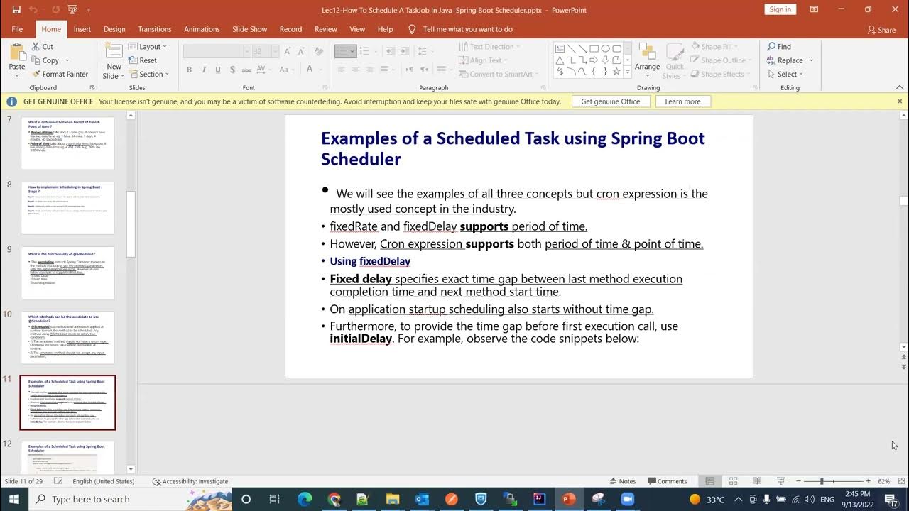 Lec12-How To Schedule A TaskJob In Java Spring Boot Scheduler - YouTube