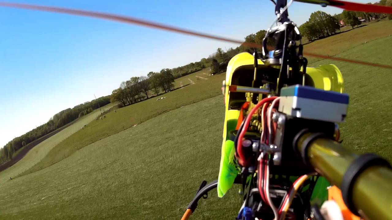 Auto-rotation practice with trex450 helicopter. - YouTube