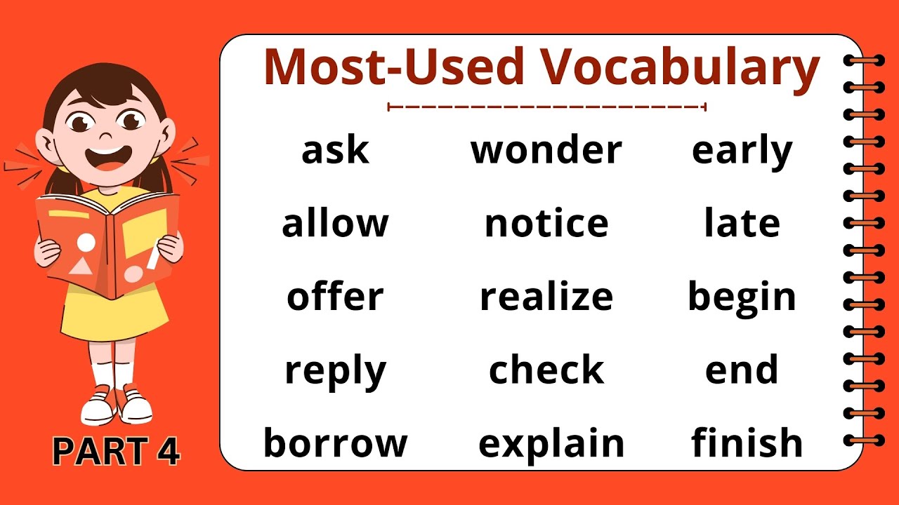 MOST-USED ENGLISH VOCABULARY WORDS (Part 4) I Read along with me I with ...
