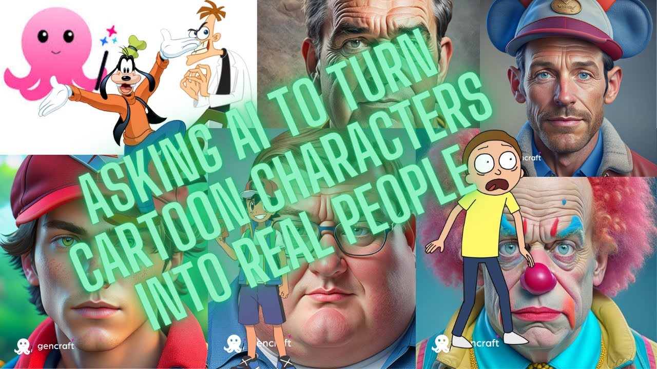 ASKING AI TO MAKE CARTOONS INTO REAL PEOPLE #ai #gencraft #cartoon ...