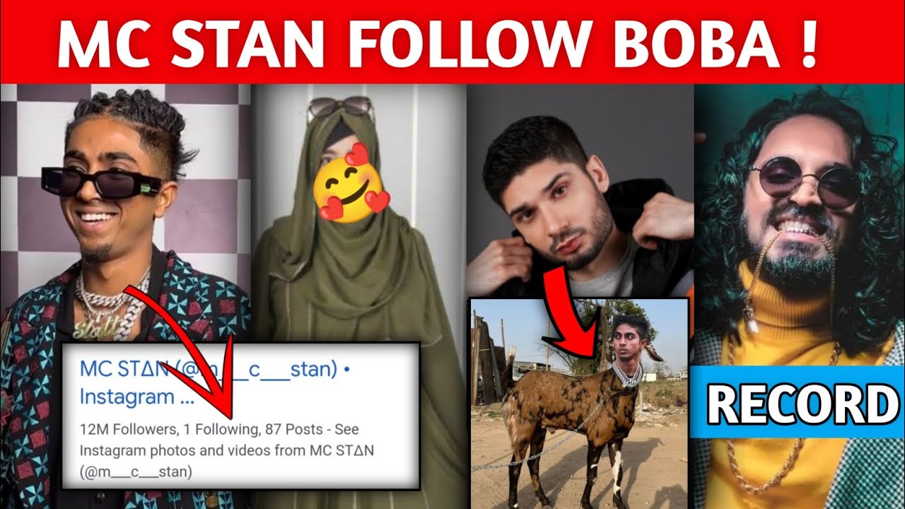 Mc Stan ने Follow कीया Boba को 😍 !! Kr$na Tweet Mc Stan Picture ...