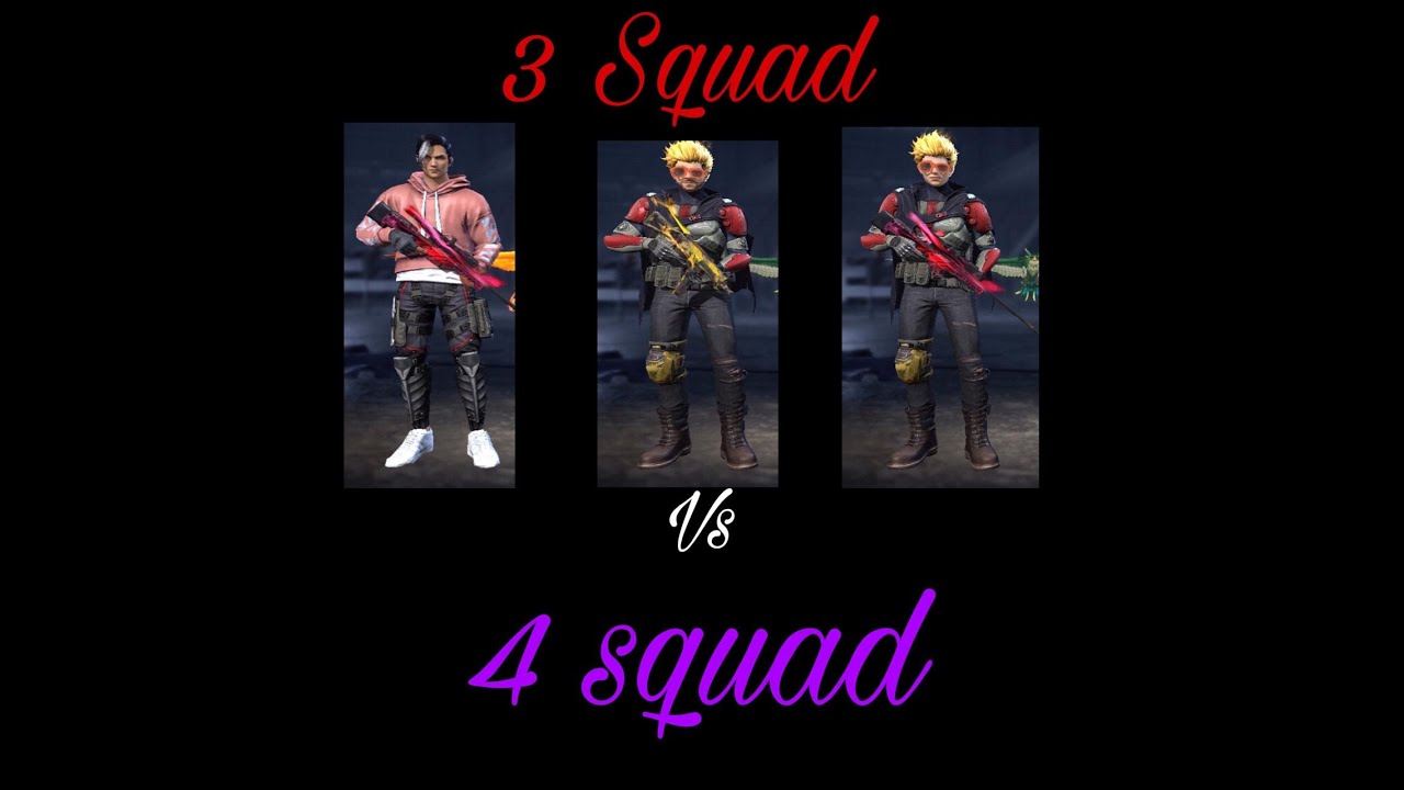 Best 3 Squad Vs 4 Squad Game play - YouTube