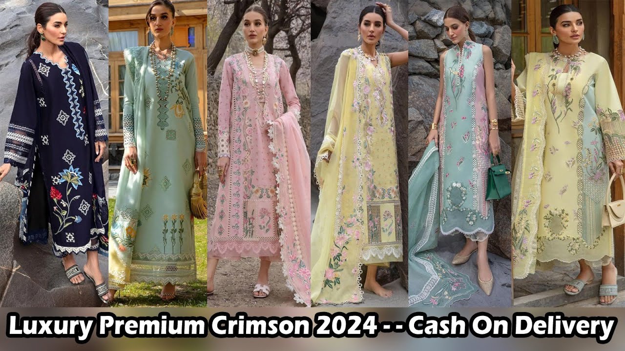 LUXURY CRIMSON WINTER COLLECTION 2024 || LEATEST WINTER DESIGN 2024 ...