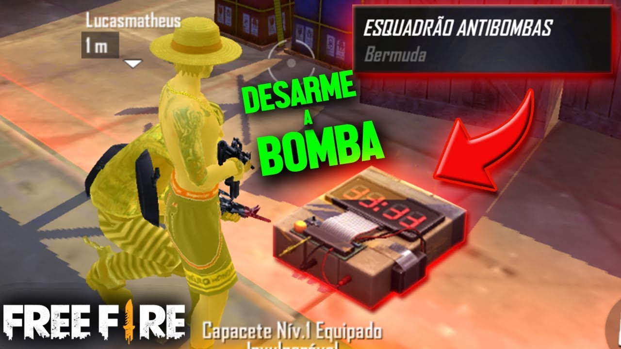 CHEGOU!! JOGUEI O NOVO MODO ESQUADRÃO ANTIBOMBAS NO FREE FIRE servidor ...