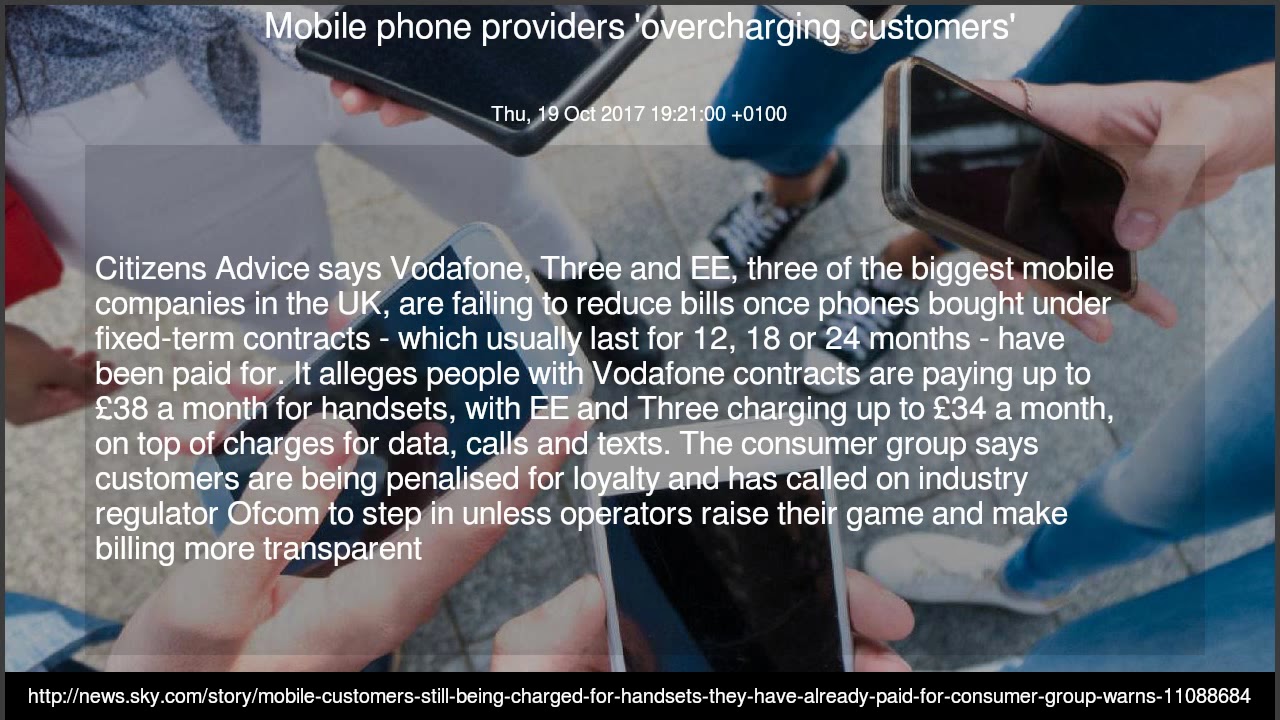 Mobile phone providers 'overcharging customers' - YouTube