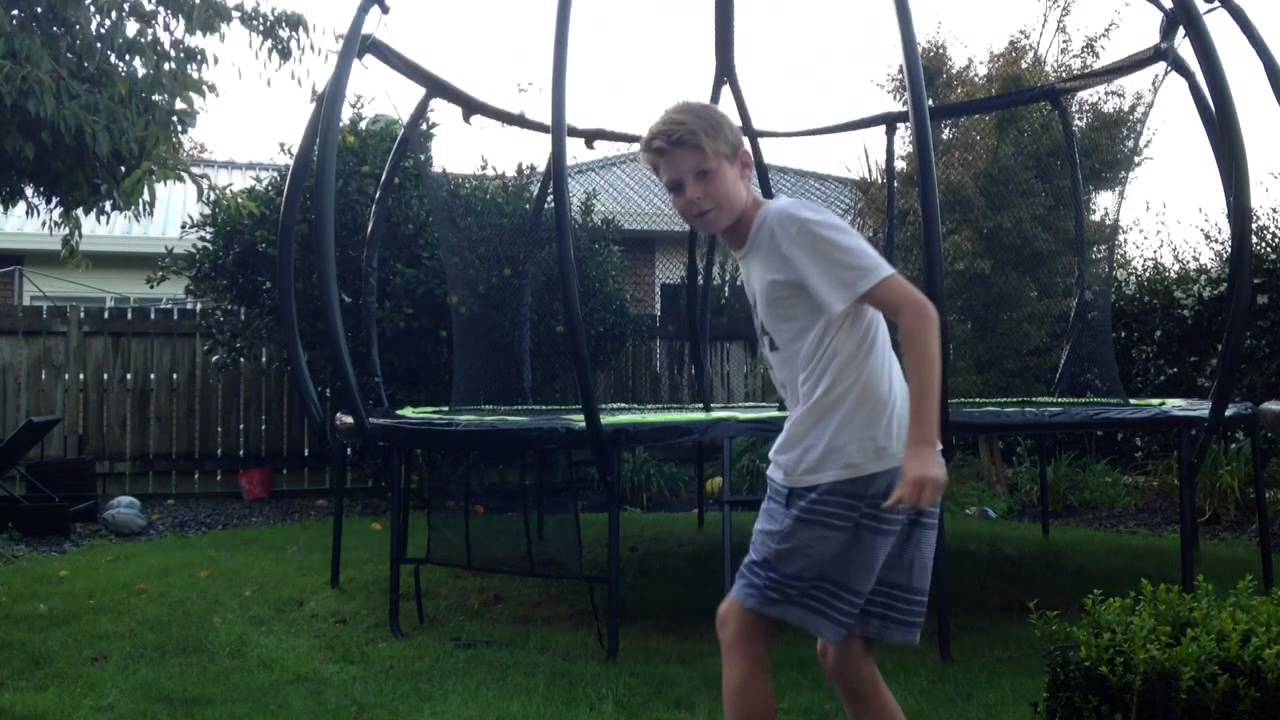 Jumping through a tramp - YouTube