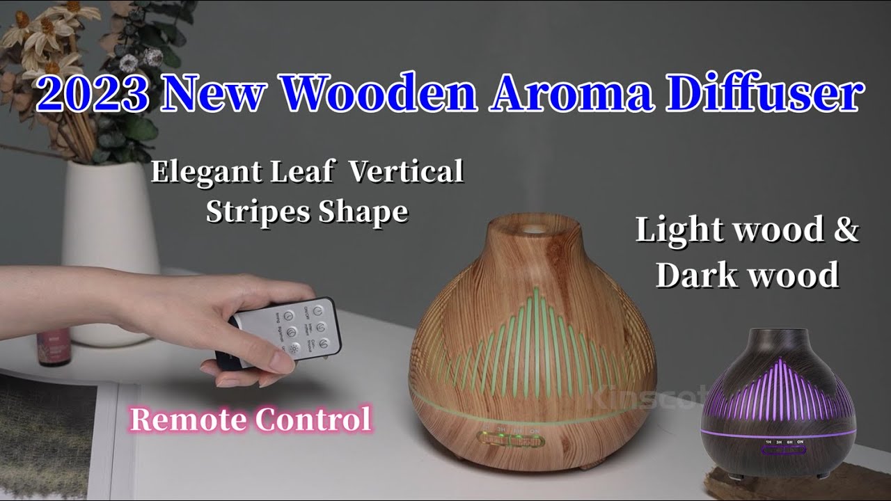 2023 New Design Leaf Shape Vertical Stripes Aroma Diffuser Essential ...