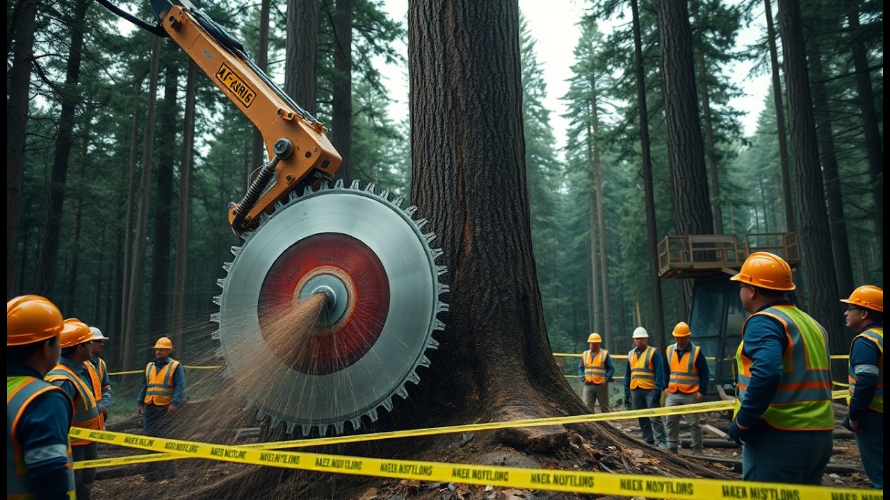 Extreme Tree Cutting Machines Powerful Chainsaws and Stump Removal ...