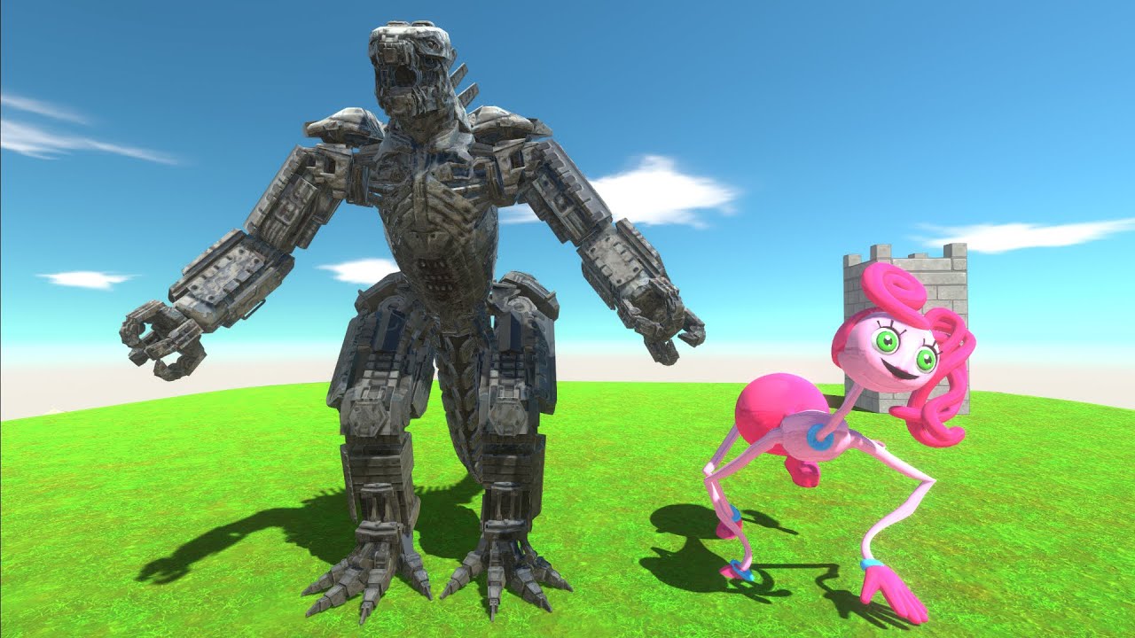 MECHAGODZILLA 2021 vs MOMMY LONG LEGS - Animal Revolt Battle Simulator ...