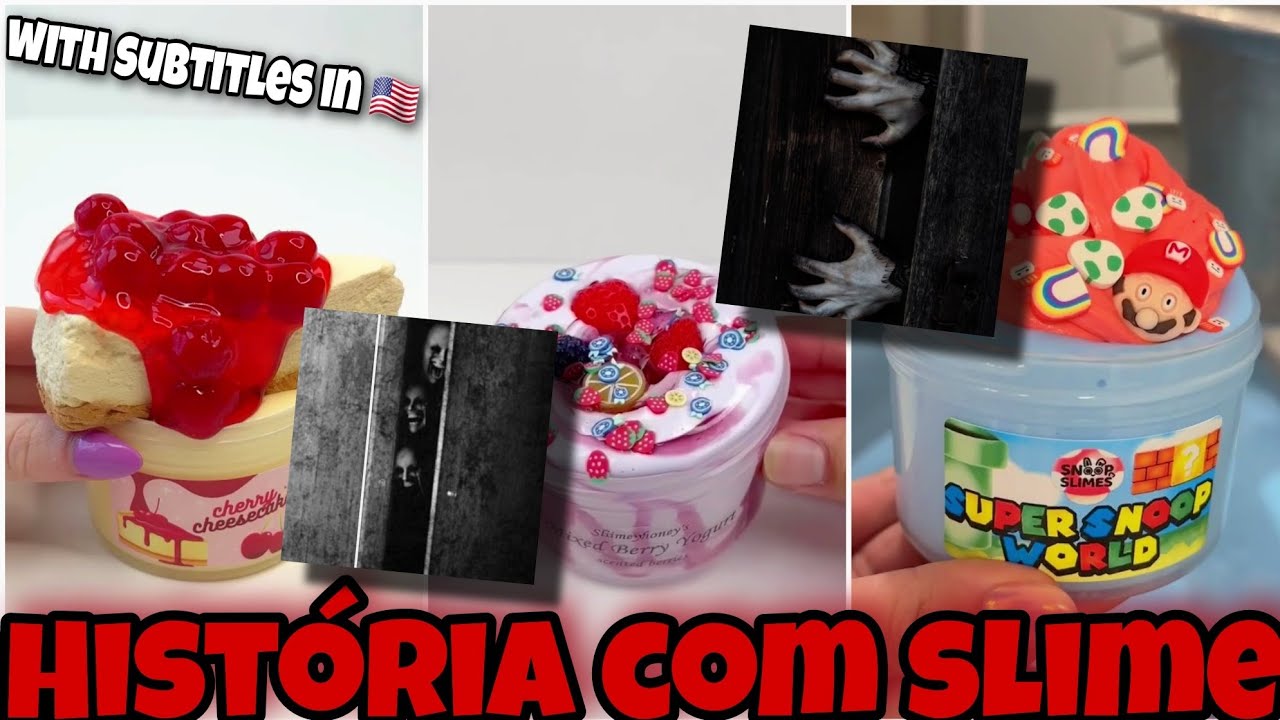 História com slime de terror 😱 with subtitles in 🇺🇲//Horror slime story ...