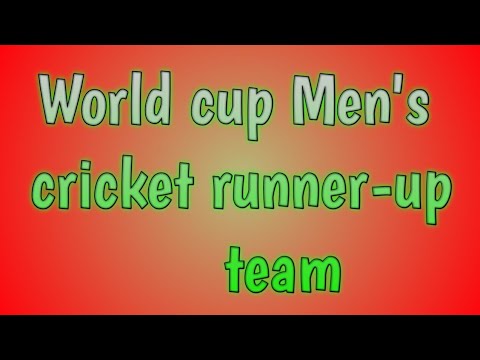 World cup Men's runner-up team - YouTube