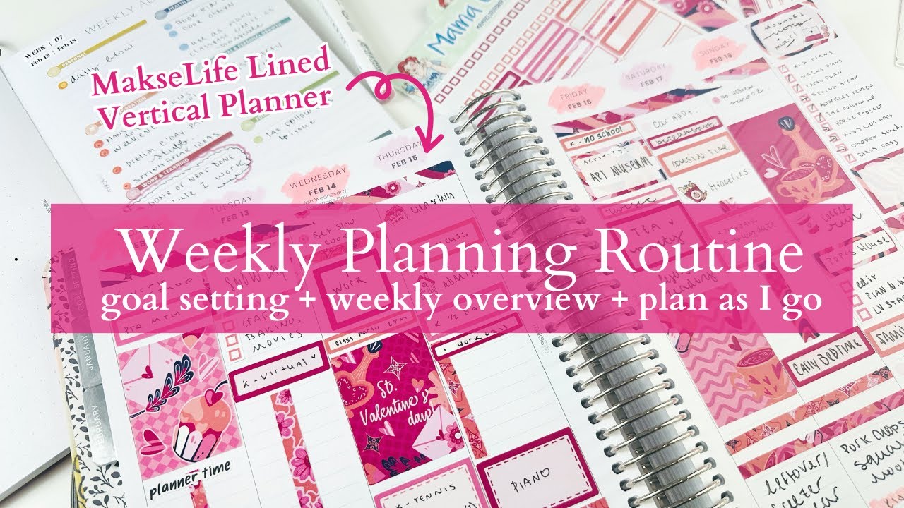 Weekly Planning Routine + Plan As I Go | MakseLife Lined Vertical ...