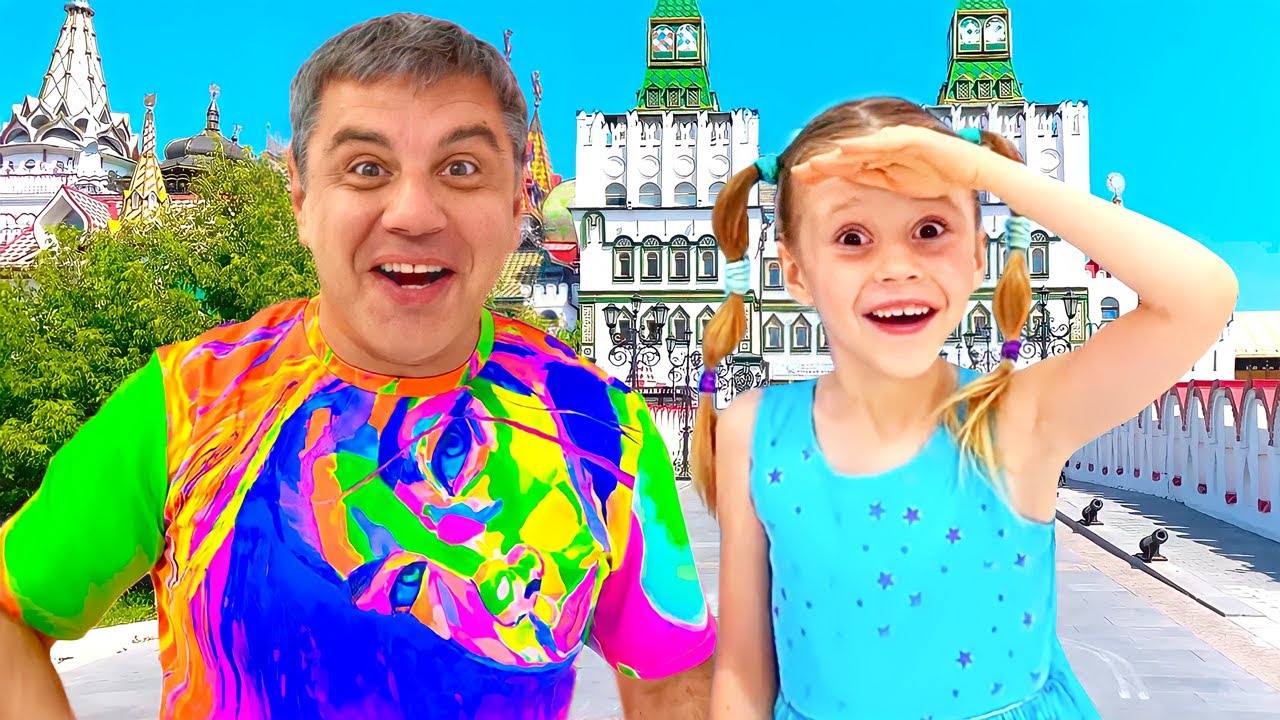 Nastya flies on a trip to Russia to learn about Russian culture - YouTube