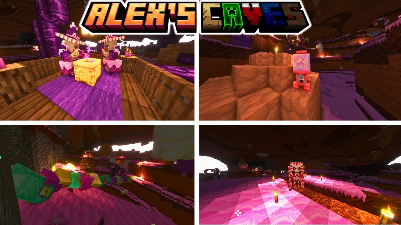 PROBANDO LAS ALEX´S CAVES en Minecraft Pt 1 (Candy Cavity) - YouTube