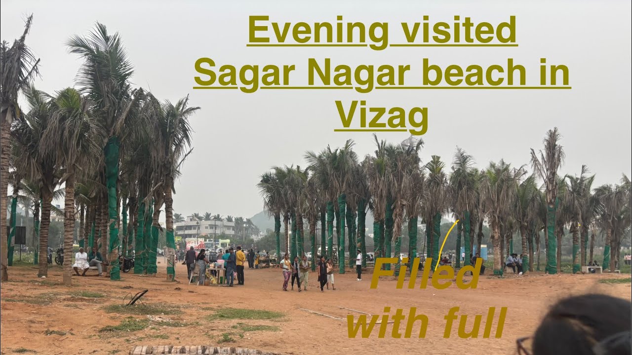 Sagar nagar beach filled with couples new year effect - YouTube