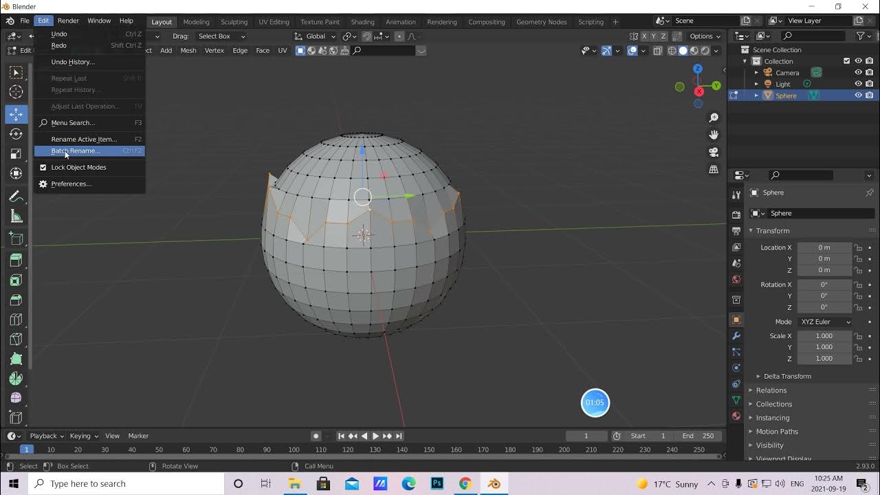 Blender 2.93 Chinese tutorial : How to fix distorted edge. 如何修复扭曲的边缘中文教程 - YouTube