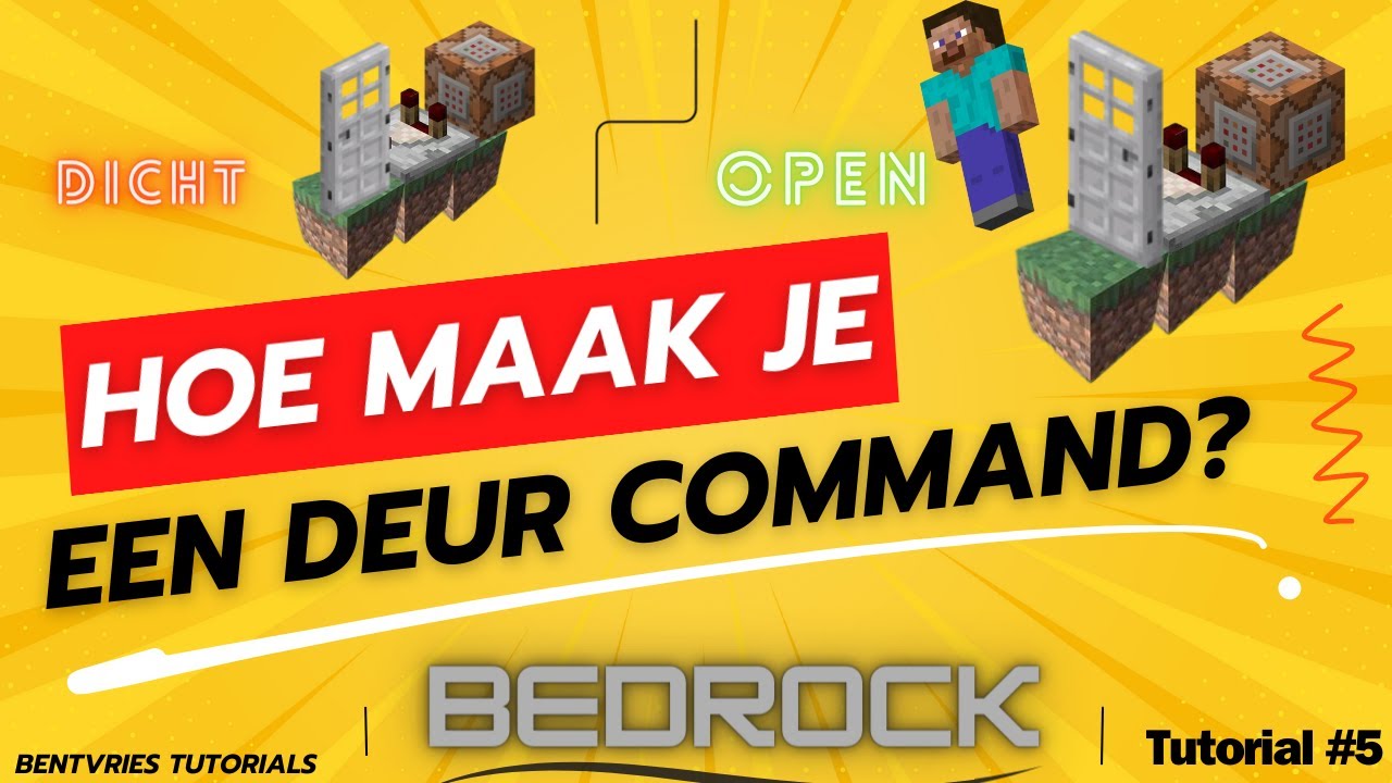 Hoe maak je een deur command? - Bedrock, Easy, Fast, Simpel! (WERKT ...